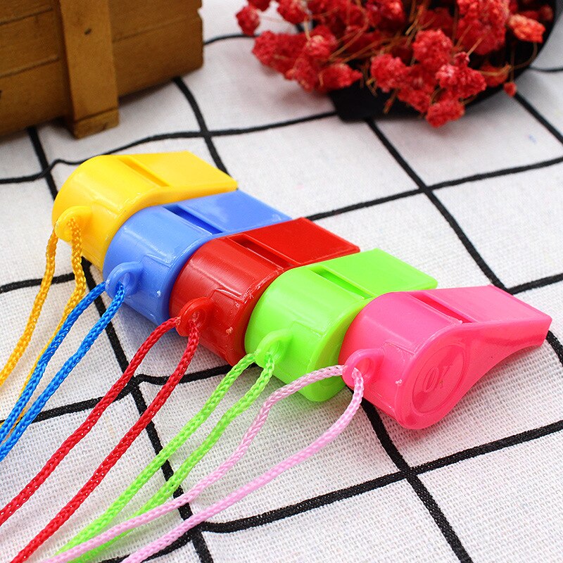 24pcs plastic medium color whistle children's toy ... – Grandado