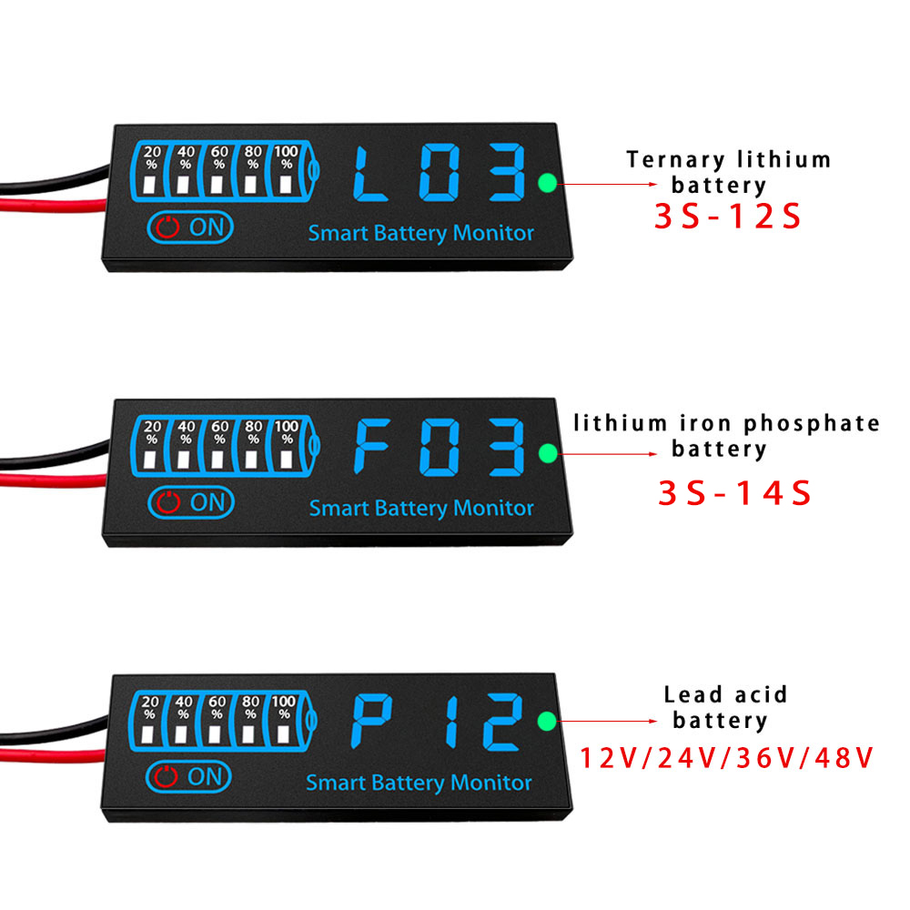 3S-12S 18650 Li-ion Lipo Lithium 7-55V Lead Acid B... – Grandado