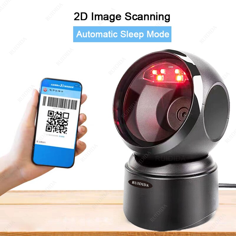 1D 2D Qr Code Scanner Wired Bar Code Scanner Usb D... – Vicedeal