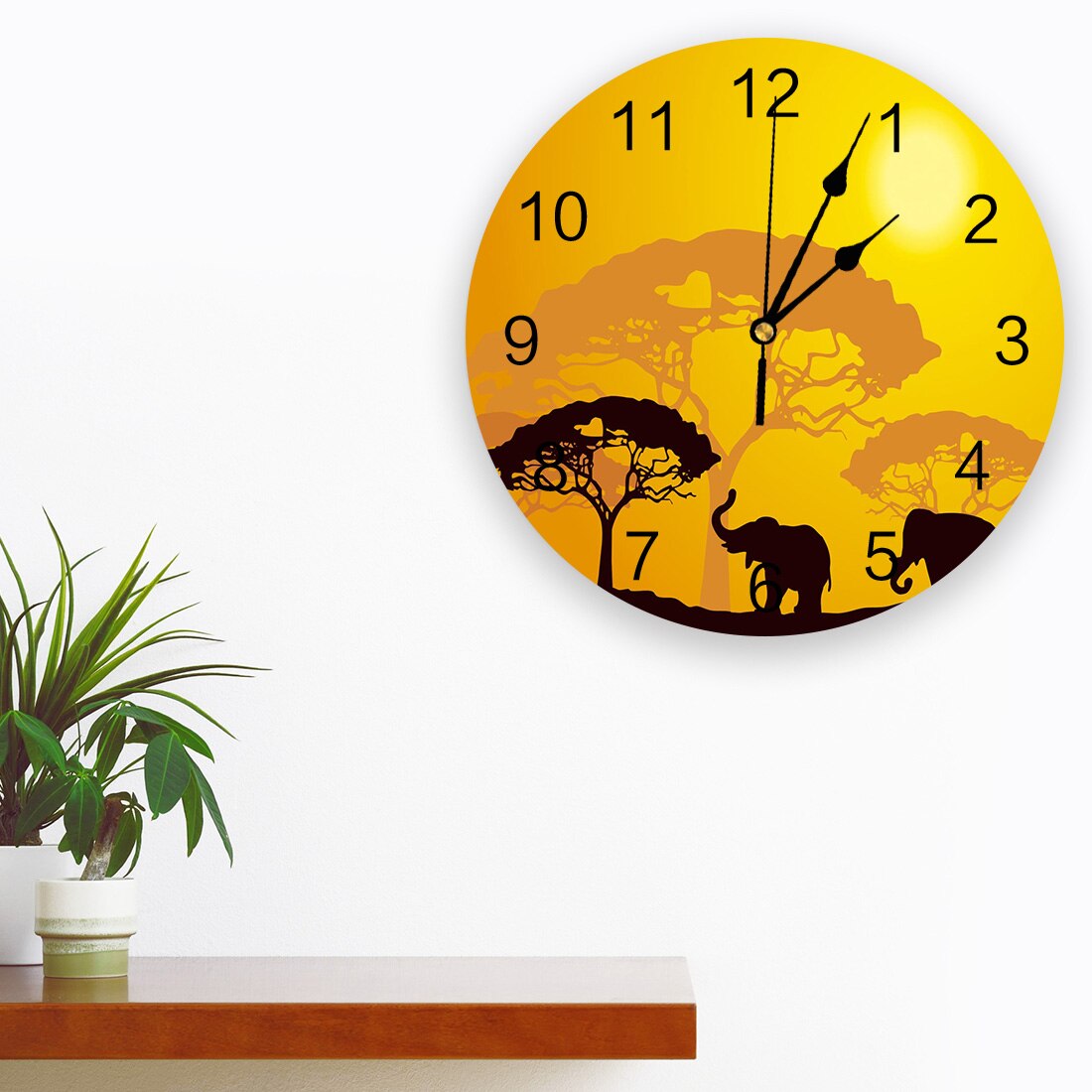 Elephant Forest Jungle African Nature PVC Wall Clo... – Grandado