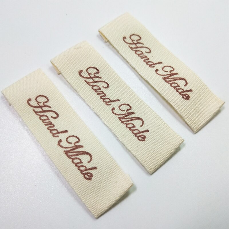 Handmade cotton labels for clothes print hand made... – Grandado