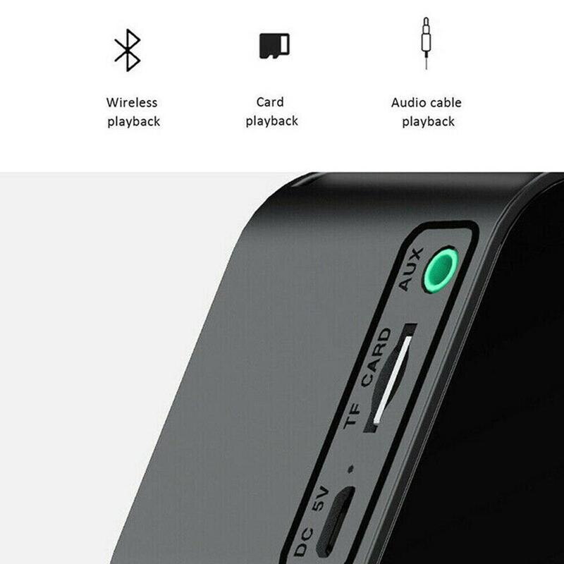 Portable Led Mirror Digital Alarm Clock Wireless B... – Grandado