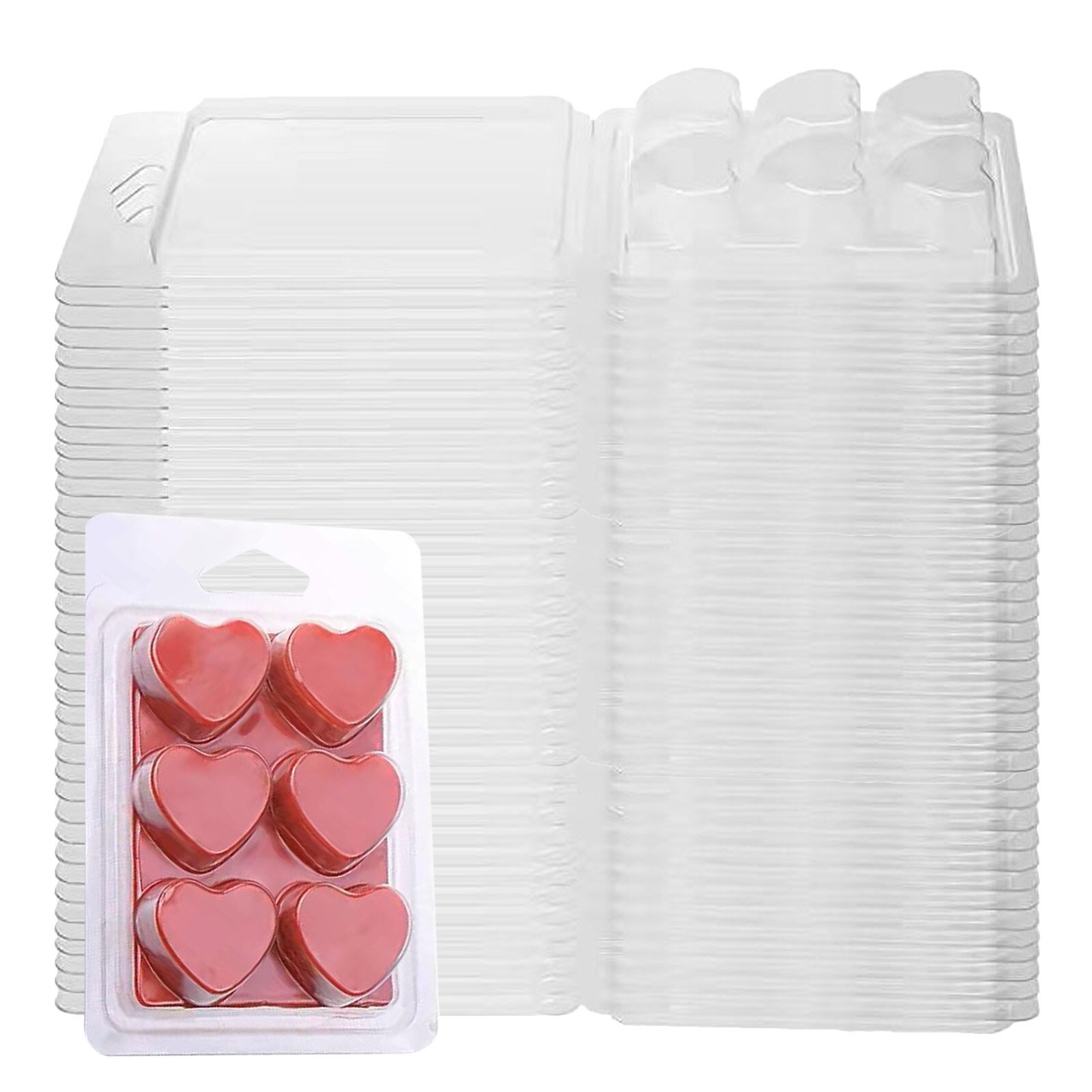 50Pcs Wax Melt Containers Clear Plastic Clamshells... – Grandado