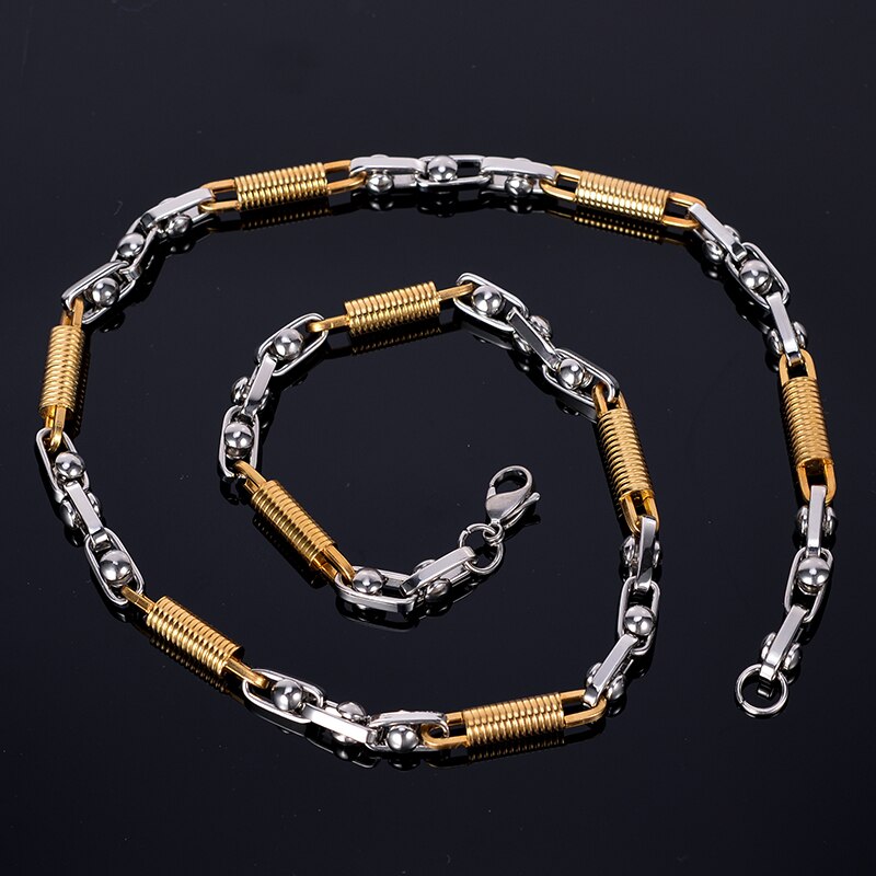 Mannen Kettingen Luxe Goud Zilver Kleur 5 Mm Dikke Vicedeal