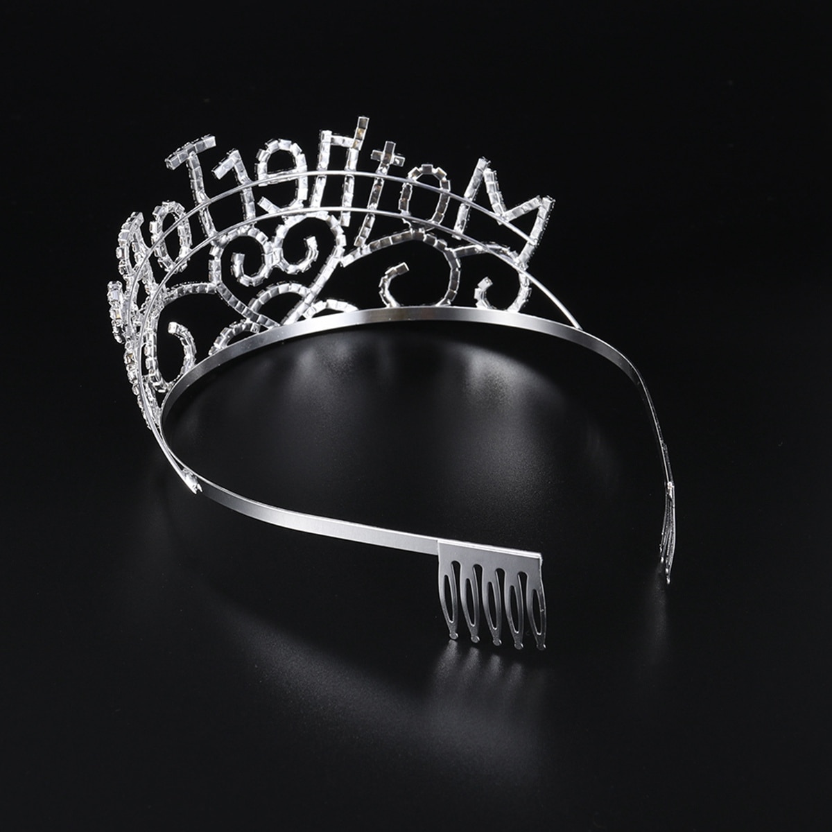 Metal Mother To Be Silver Tiara Hearts Crown With ... – Grandado