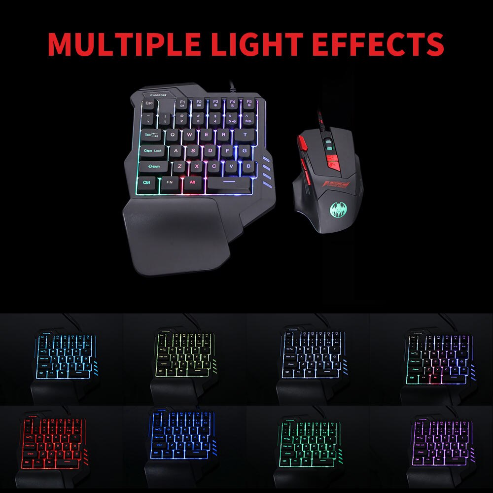 Single Keyboard Mouse Set Wired Gaming Keyboard Ke... – Grandado