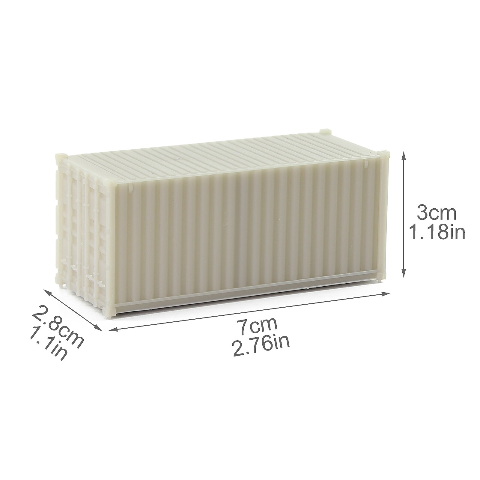 Ho Schaal 1:87 Blank 20ft 40ft Containers Ongekleu... – Grandado