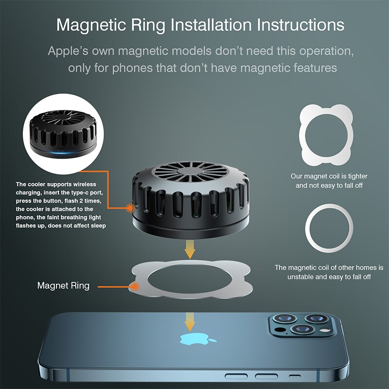 15w magsafe phone cooler QI wireless charger for g... – Grandado