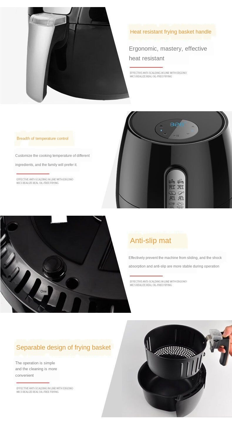 110v5.2L Air Fryer Oil free Health Fryer Cooker 14... – Vicedeal