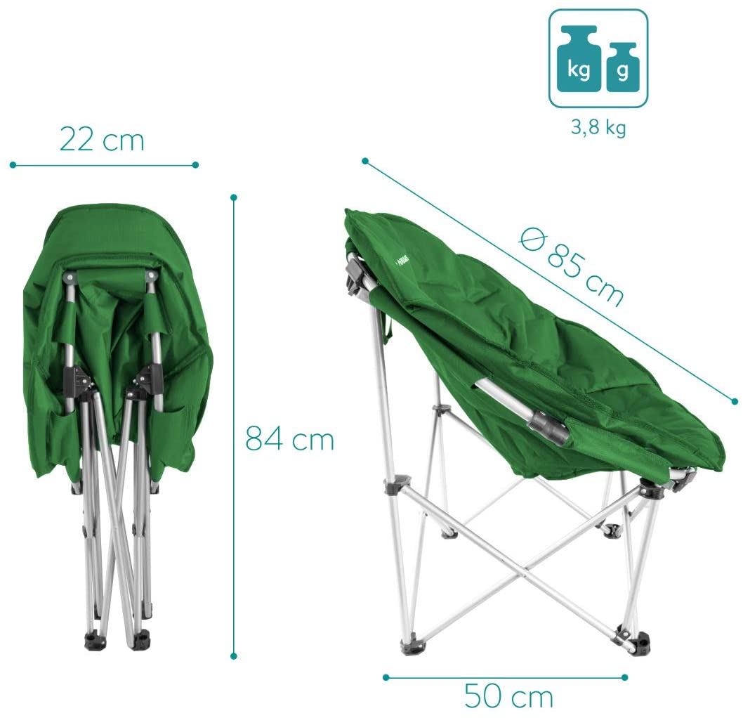 Folding Moon Chair - Foldable Round Padded Seat fo... – Grandado