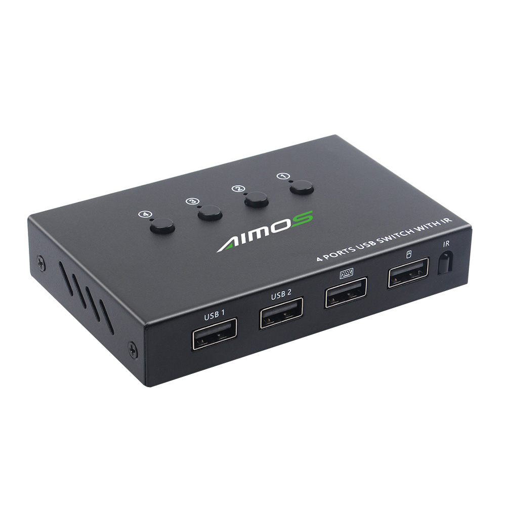 AIMOS USB Switcher Selector with Remote Control 4P... – Vicedeal