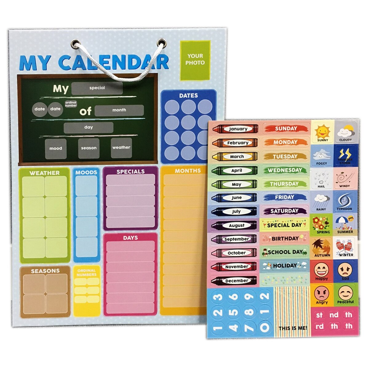 Magnetic Calendar, mood season day month year weat... – Grandado