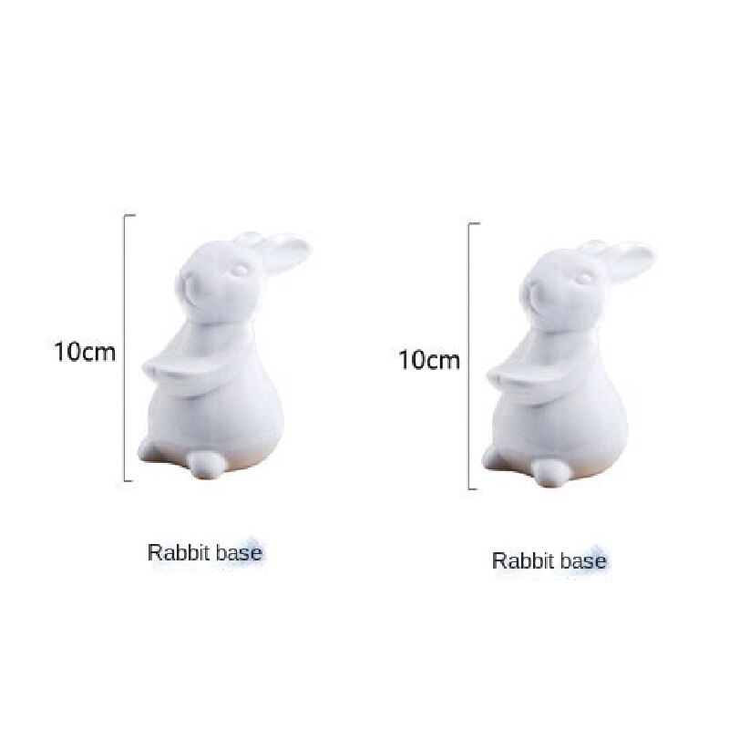 White Porcelain Rabbit Dessert Plate Home Fruit Ca... – Grandado