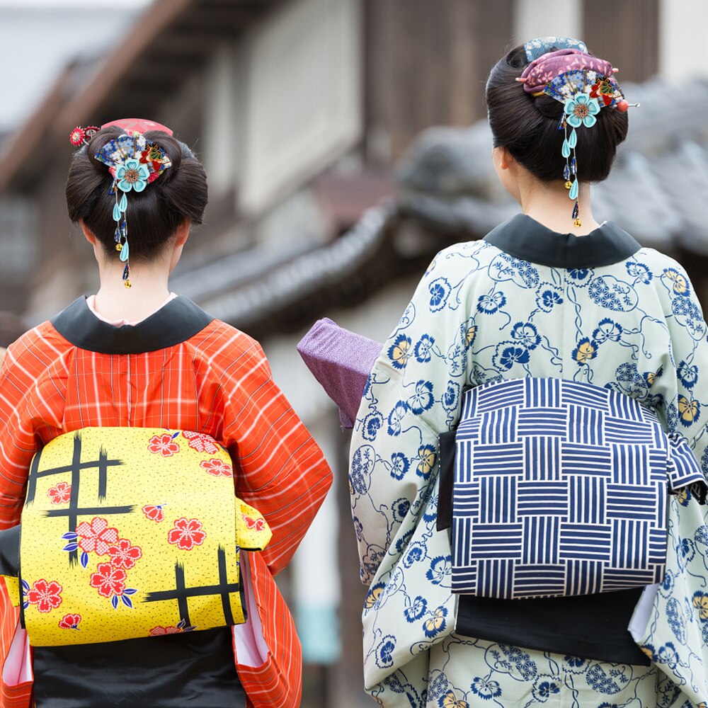 1pc Japanese Kimono Sakura Tassel Hair Clip Kimono... – Grandado