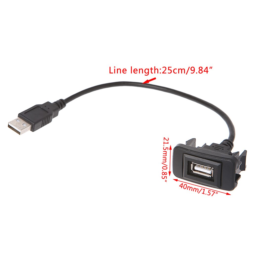 AUX USB Port Cable Adapter 12-24V Cord Wire USB Ch... – Grandado
