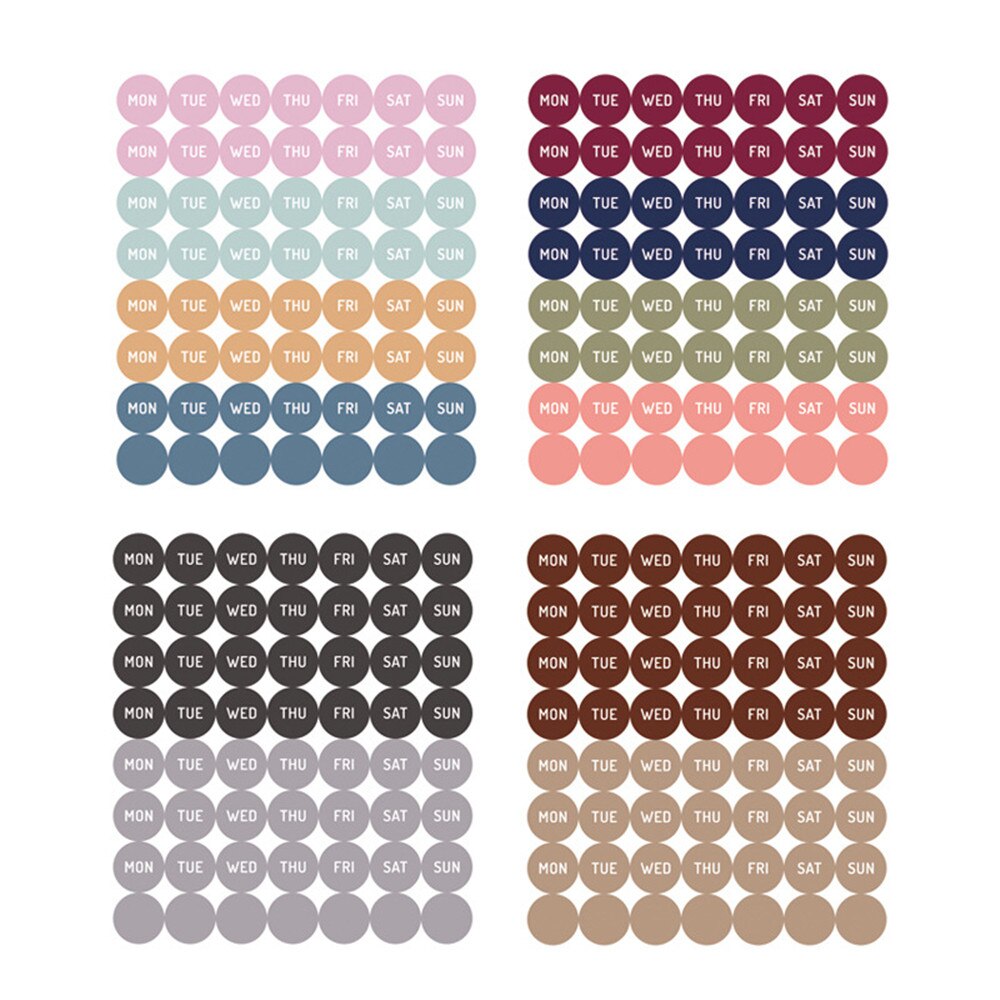 4/12 Vellen Stickers Kleurrijke Nummer 365 Dagen S... – Vicedeal