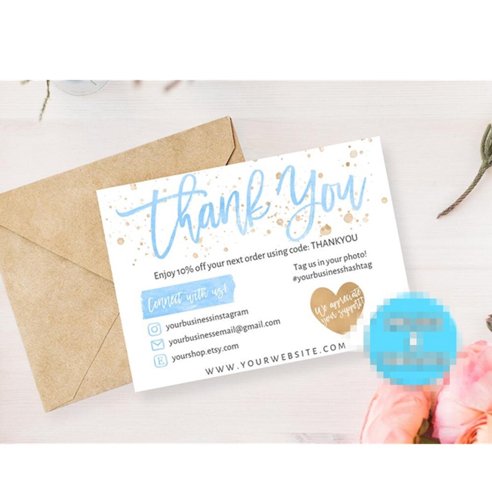 Custom Printable Dank U Kaart Voor Kleine Zakelijk... – Vicedeal
