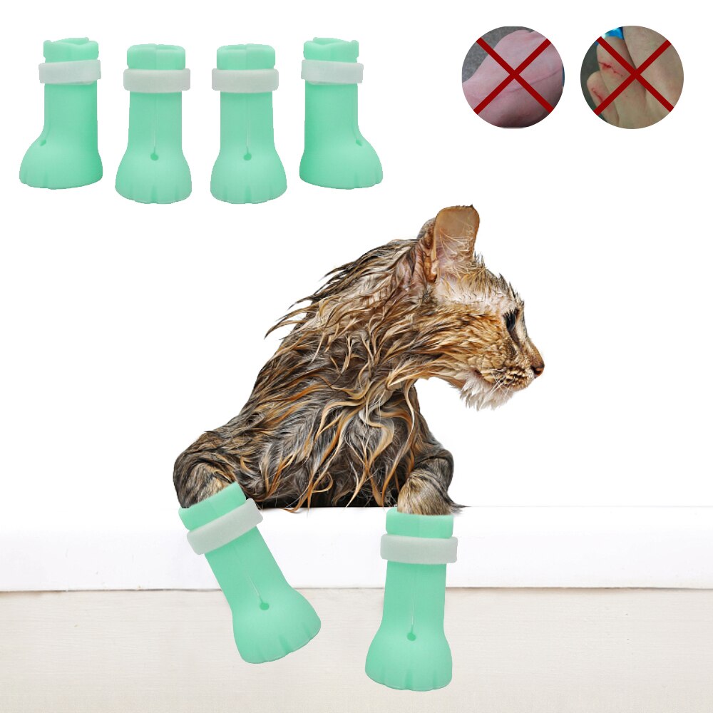 4 Pcs Adjustable Cat Wash Foot Cover Anti-biting B... – Vicedeal