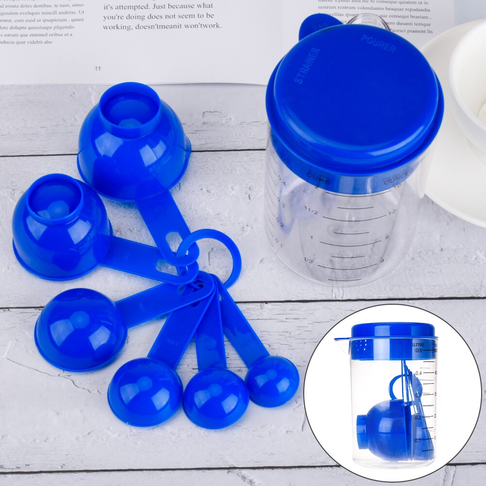 7 pcs / set plastic measuring cup measuring spoon ... – Grandado
