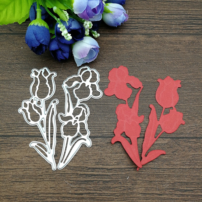 Tulip flower Metal Cutting Dies Stencils for DIY S... – Grandado