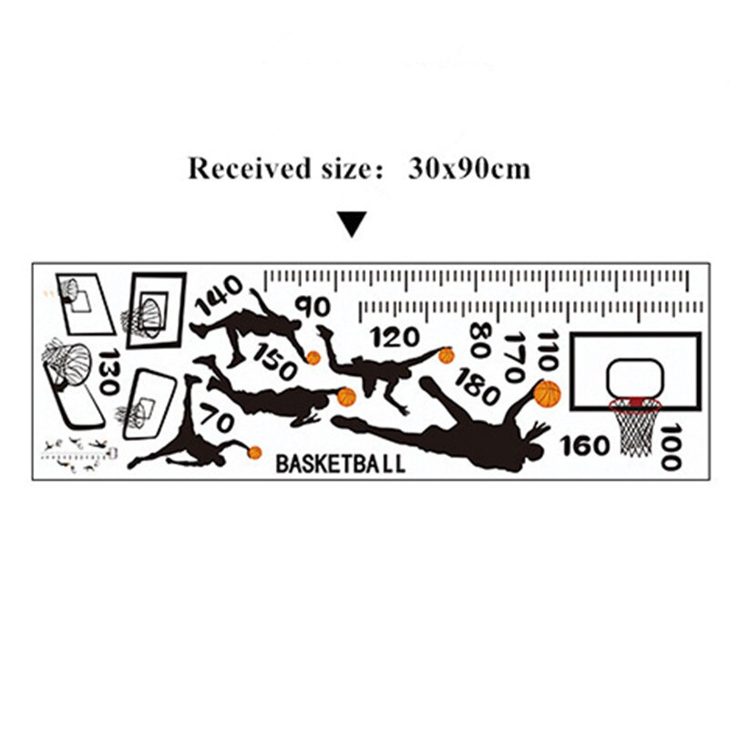 Cartoon Basketball Height Measure Wall Sticker For... – Grandado