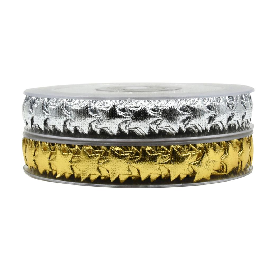 2 Piece 15 Meter Star Ribbon Trim for Xmas Christm... – Vicedeal