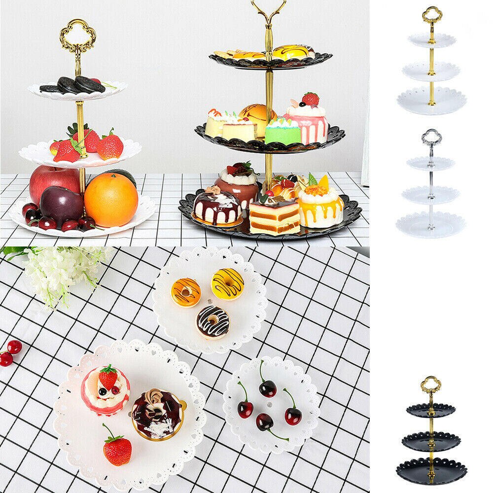 Three-Layer Afternoon Tea Wedding Plates Party Tab... – Vicedeal