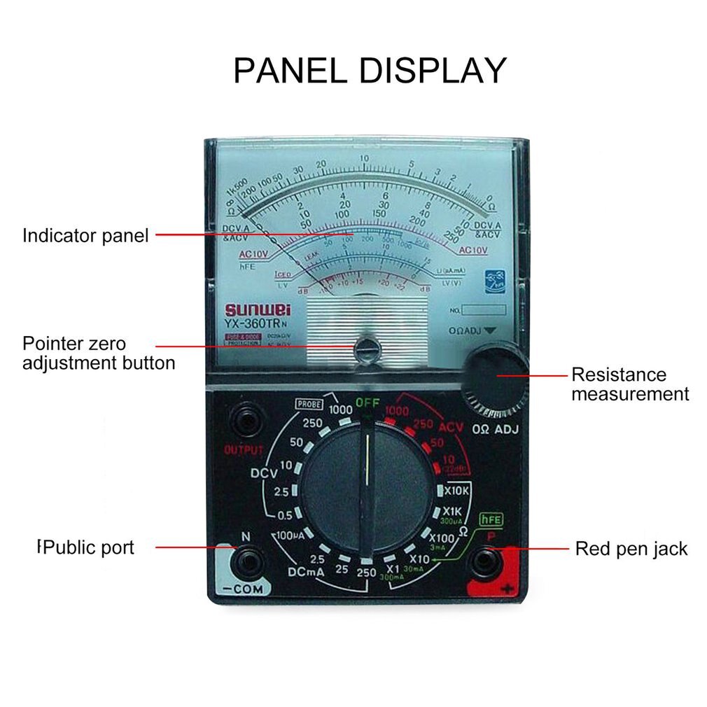 YX-360TRn Analog Multimeter Kunststoff Gauge Shell... – Grandado