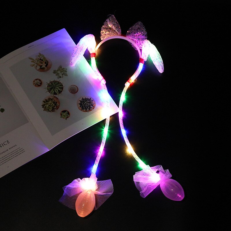 Kids Glowing Jumping up Hat Cute Ears Moving Flash... – Vicedeal
