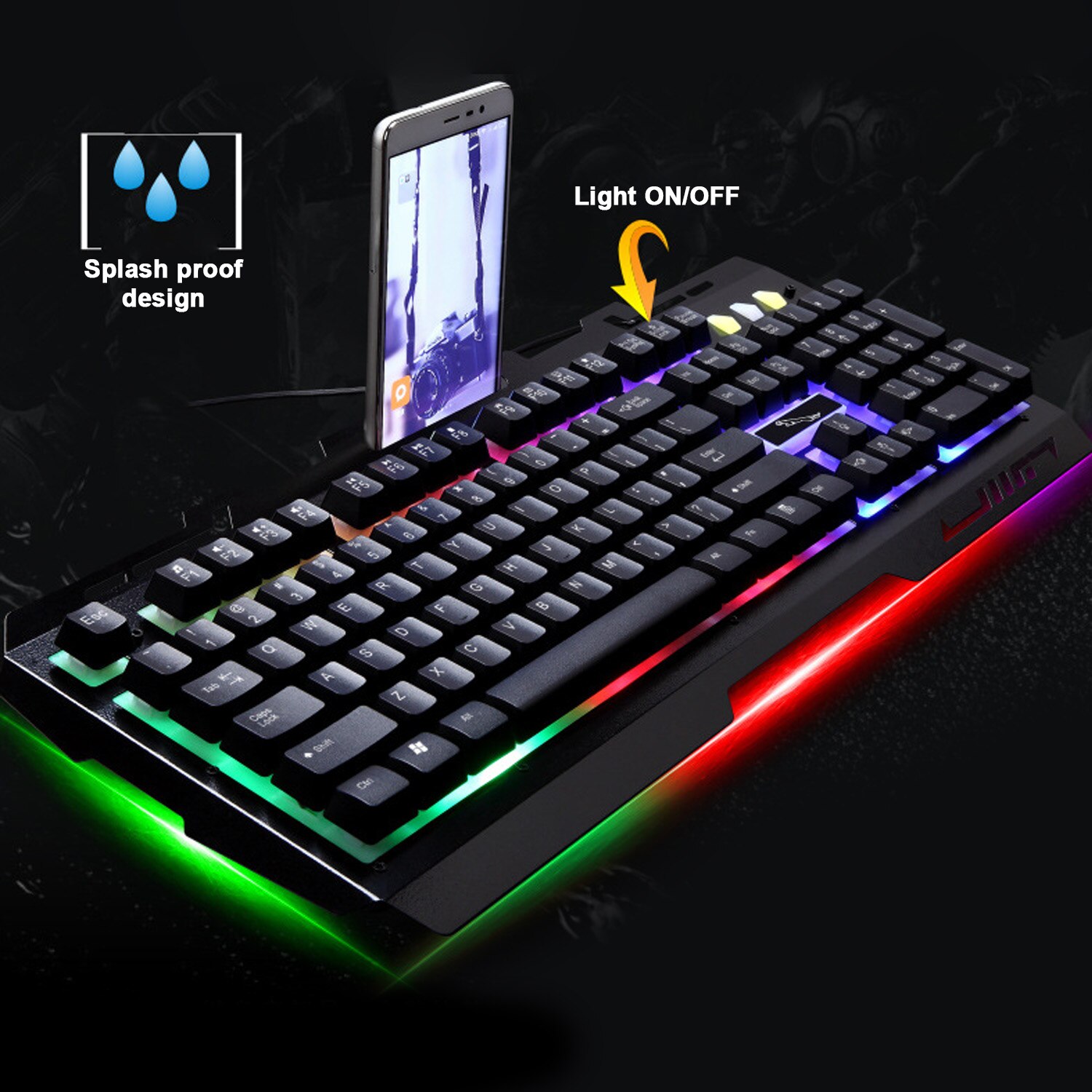 Elisona USB Wired Gaming Keyboard Mouse Kit All-Me... – Grandado