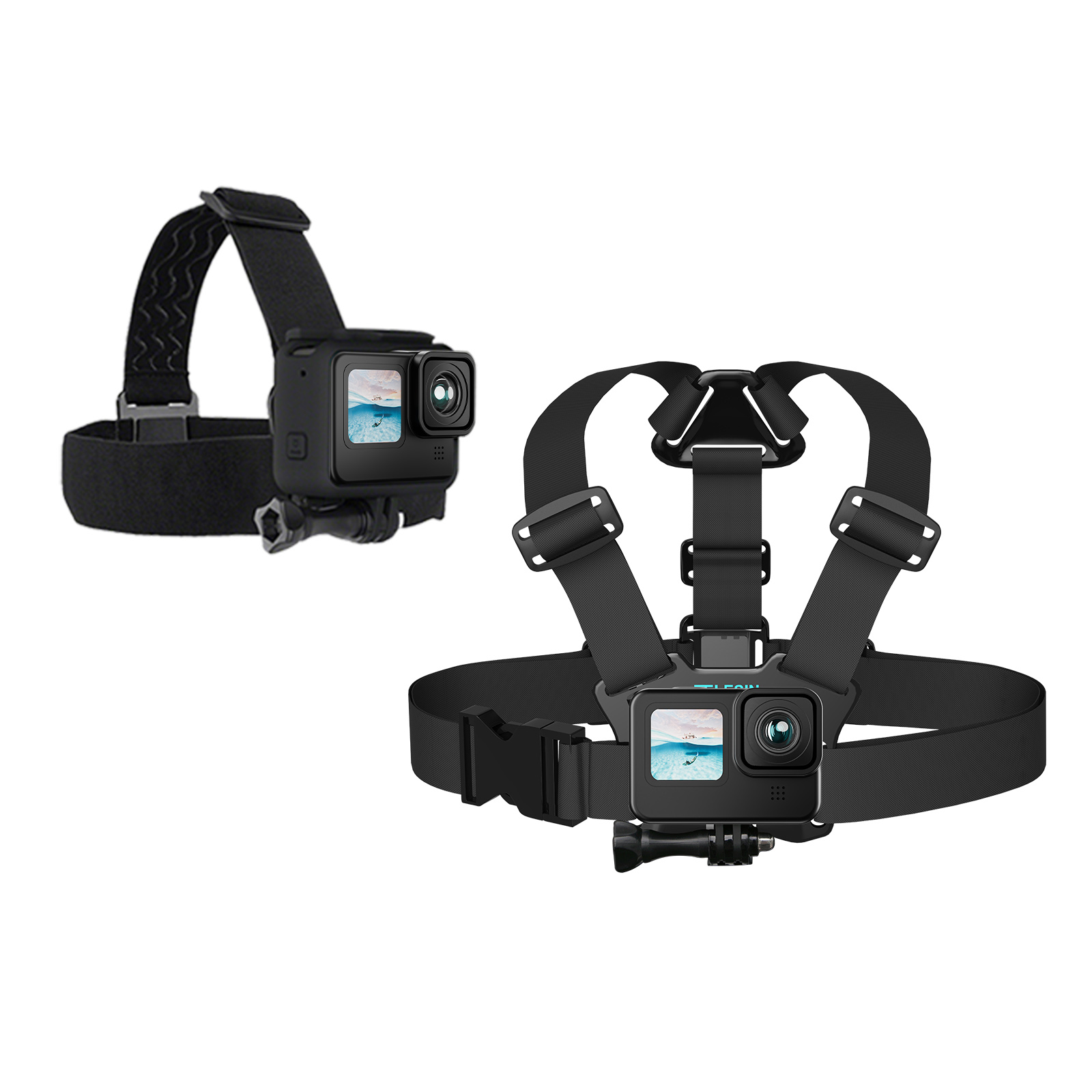 TELESIN Chest Belt Head Strap Mount Action camera ... – Grandado