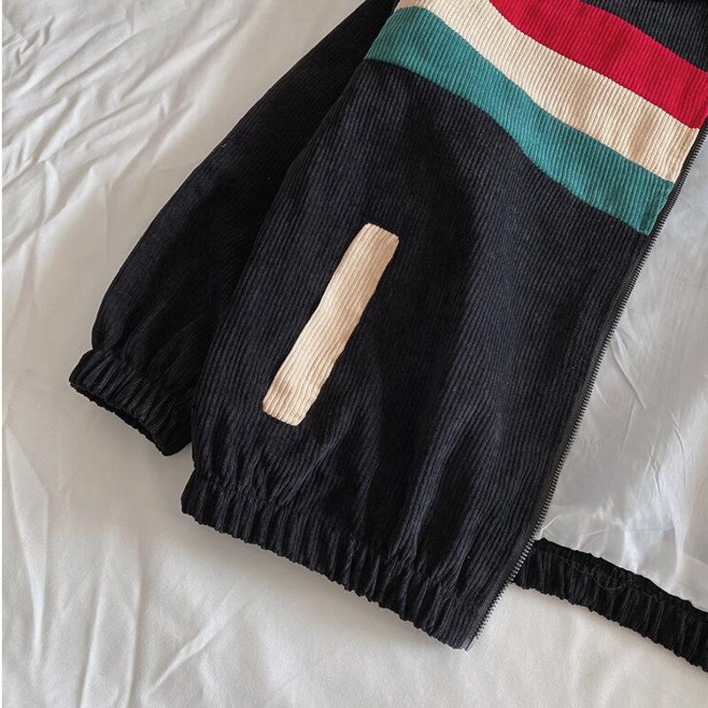 Corduroy Jacket Men's Contrast Color Casual Ja... – Grandado