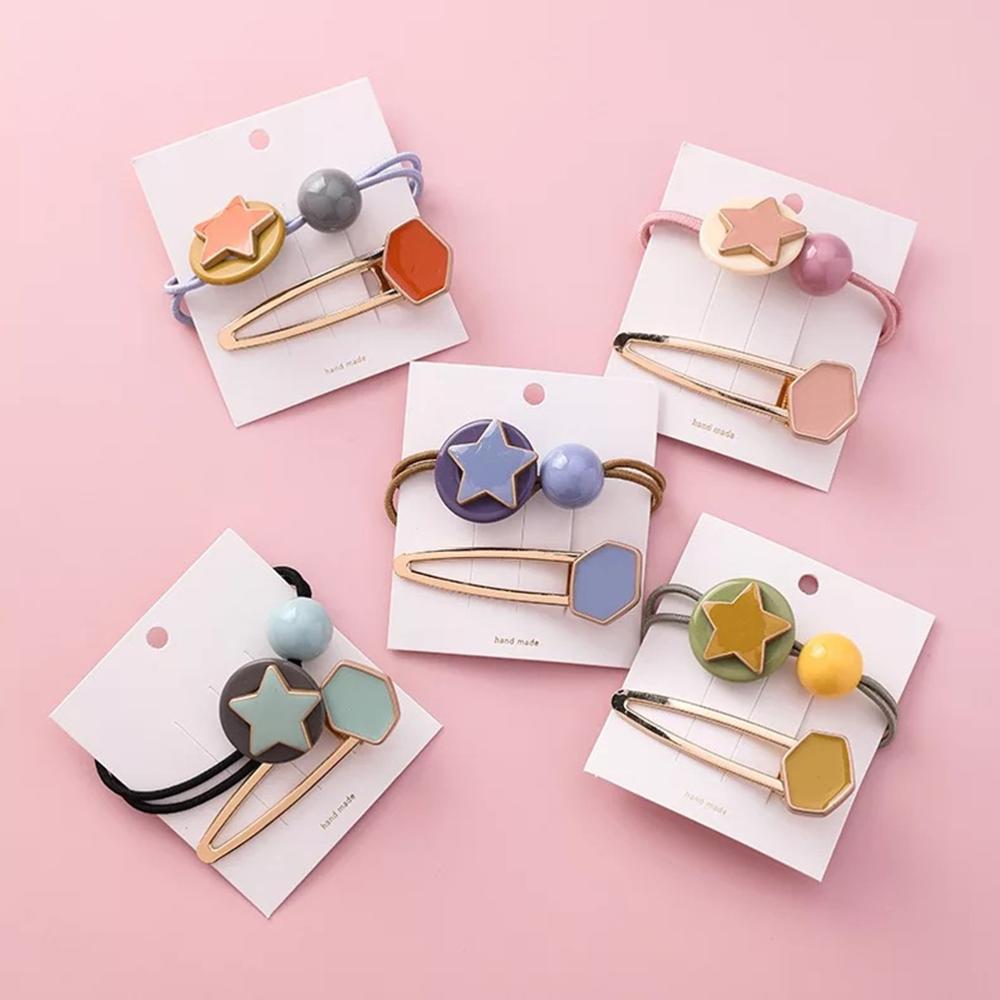 2PCS Sweet Candy Color Scrunchie Hair Clip Set For... – Grandado