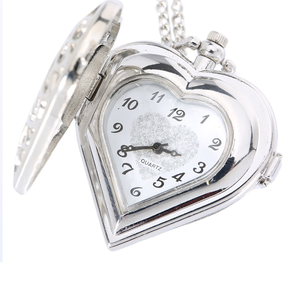 Reloj de bolsillo en forma de corazón de cuarzo hu... – Grandado
