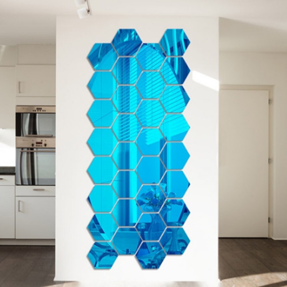 1Pc/5 Pc Mirror Wall Sticker Hexagonal Mirror DIY ... – Vicedeal