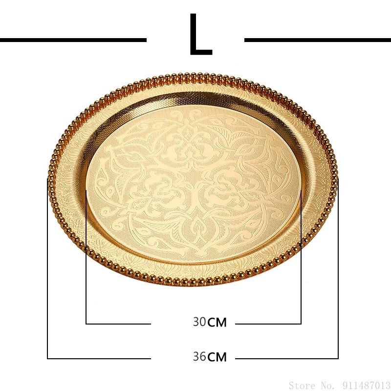 European-style round dessert tray hotel living roo... – Grandado