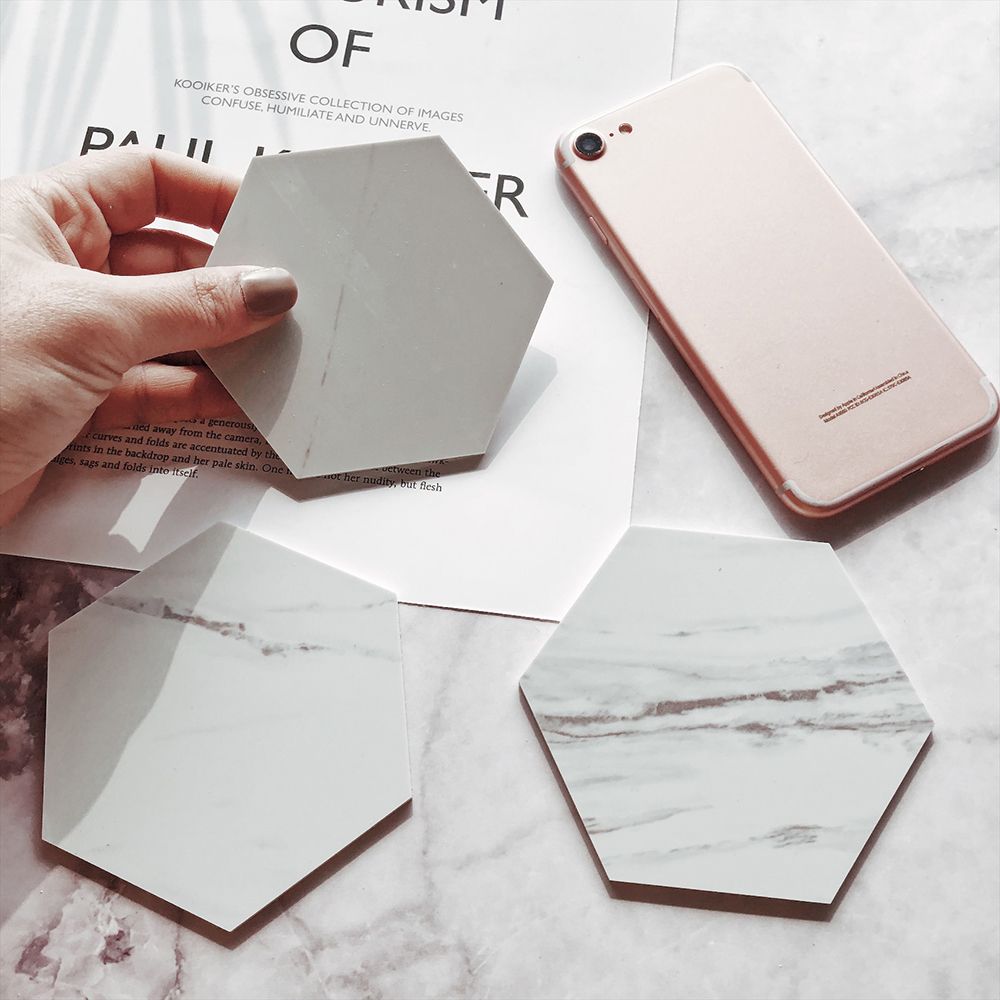 Emulation Marble Texture Cup Mat Dining Table Plac... – Grandado