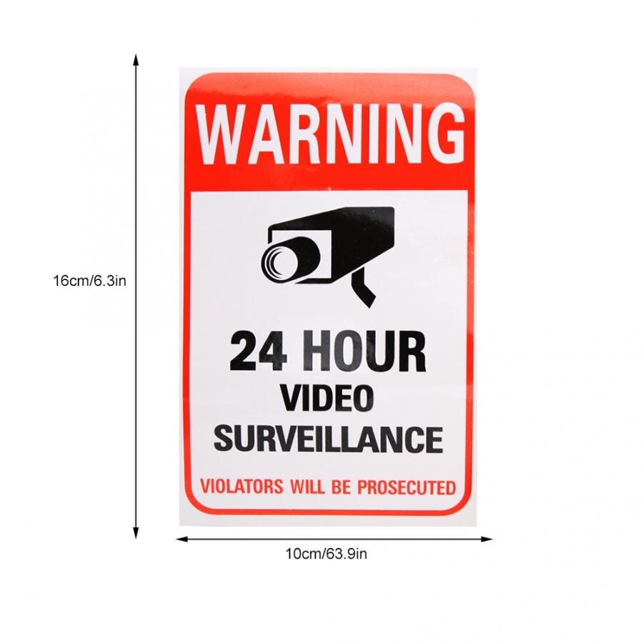 10pcs 24 Hour Video Surveillance Security Warning ... – Grandado