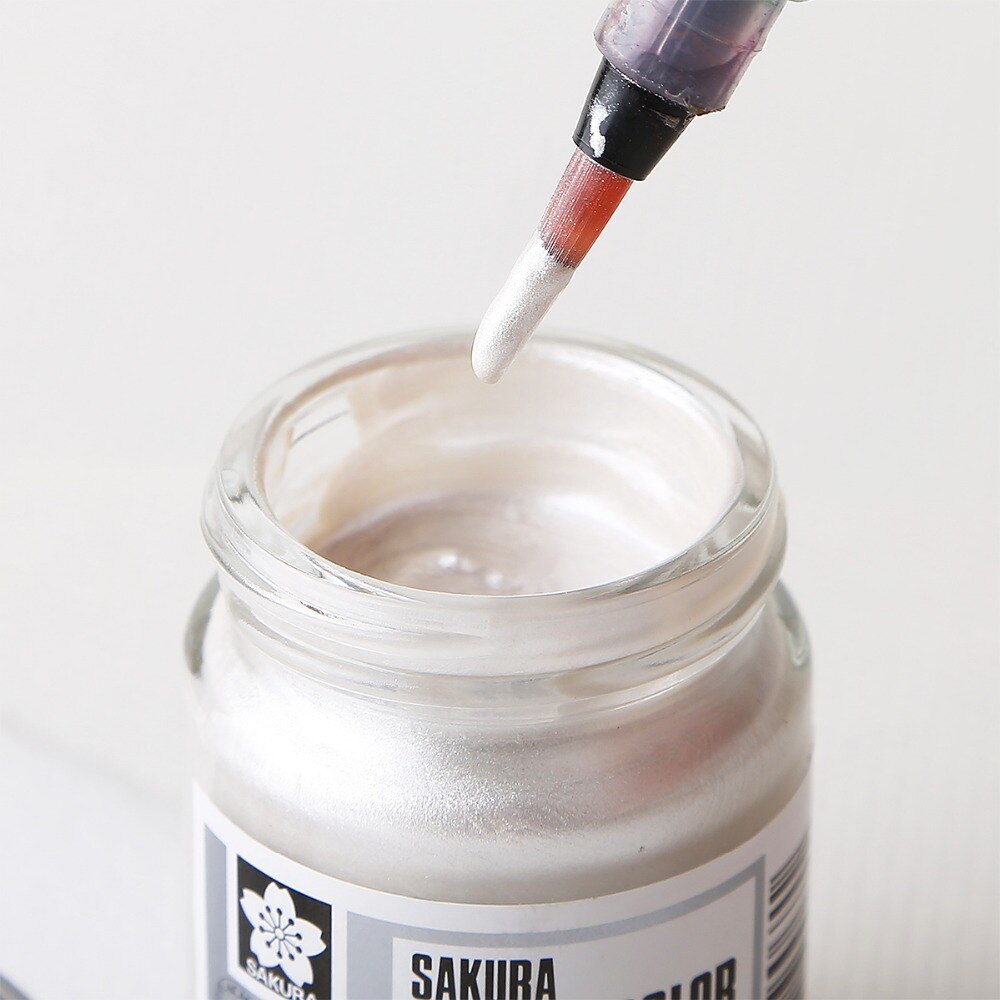 SAKURA Poster Color Watercolor Metallic Paint Silv... – Grandado