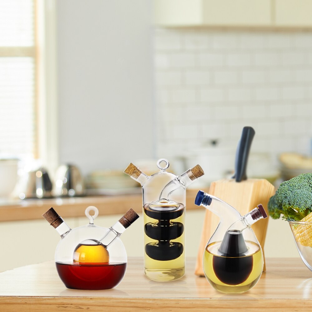 2 In1 Keuken Jus Boten Potten Azijn Glas Dubbele O... – Vicedeal