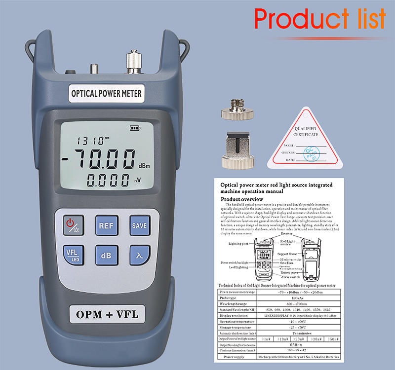 AUA All-IN-ONE Optical Power Meter with Visual Fau... – Grandado