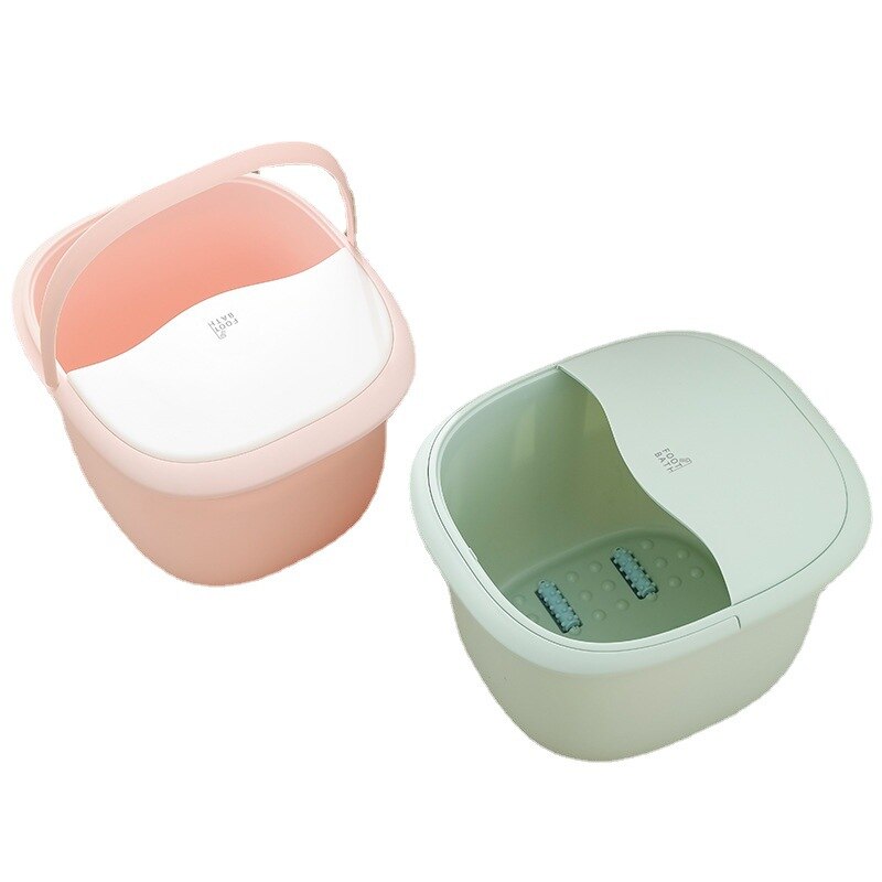 Hand-Held Foot Bath Bucket with Lid, Plastic Foot ... – Vicedeal