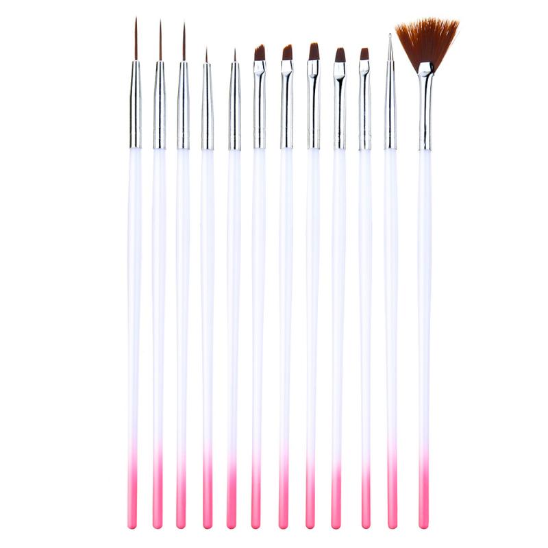 12 Stks/set Nail Art Brush Pennen Puntjes Punt Sch... – Vicedeal
