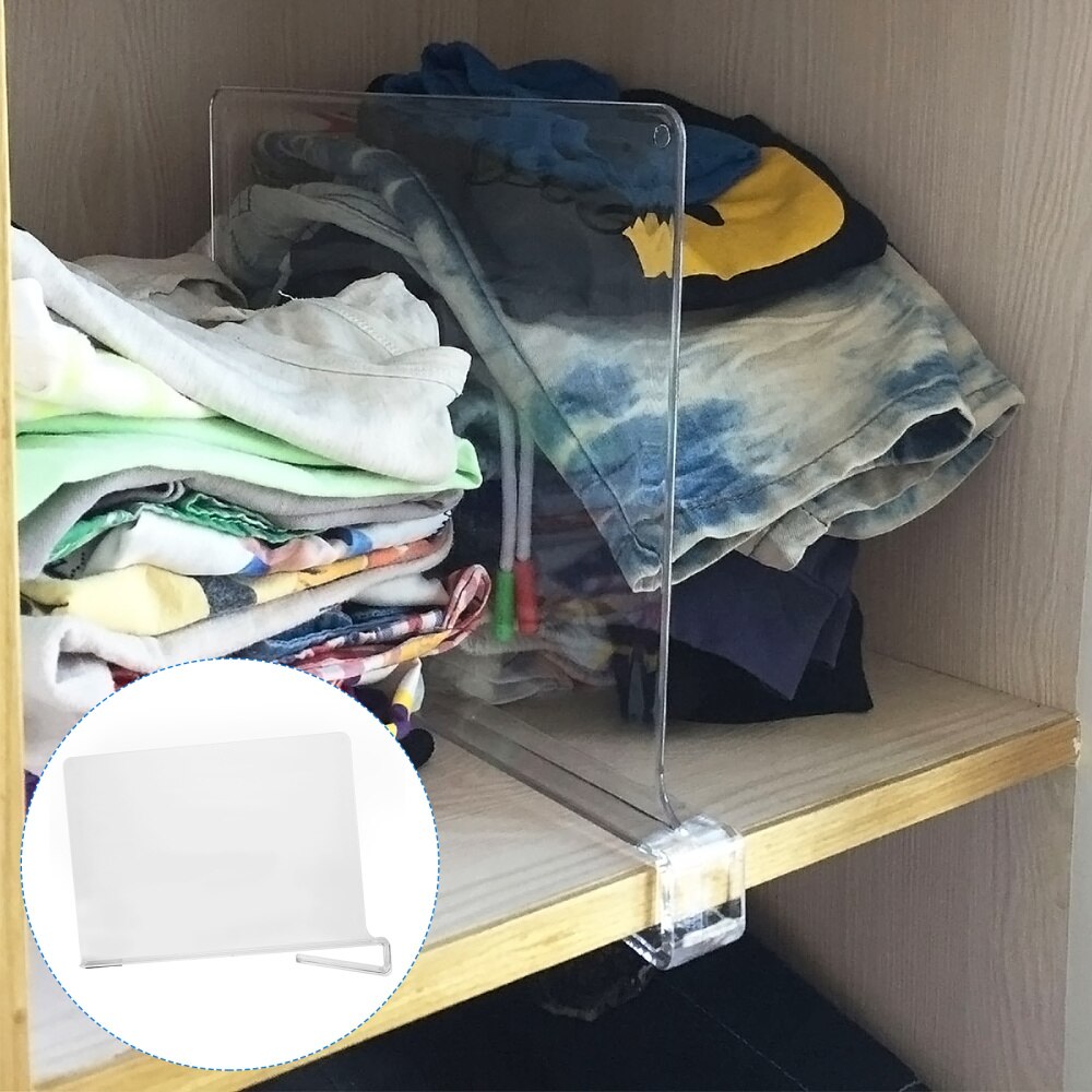 Shelf Dividers Clear Vertical Closet Organizer for... – Vicedeal