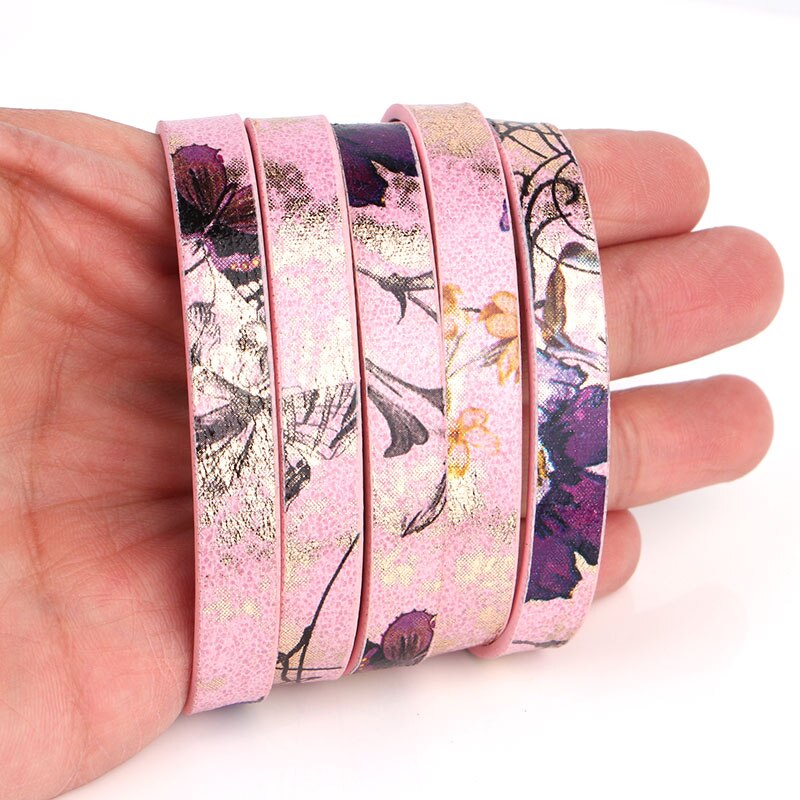 10mm Flat PU Leather Cord Rope Sequin Honeysuckle ... – Grandado