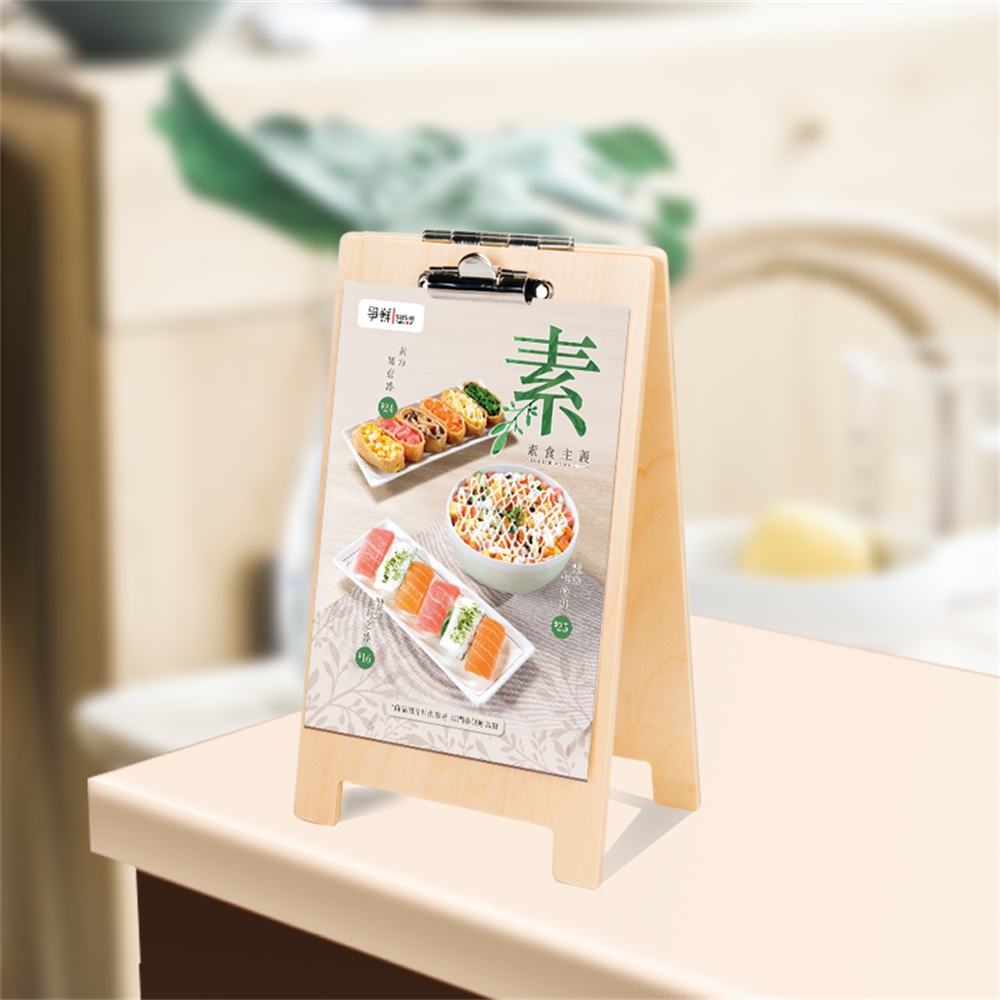 A5 And 100*200mm Wood Menu Receipt Sign Holder Sta... – Grandado