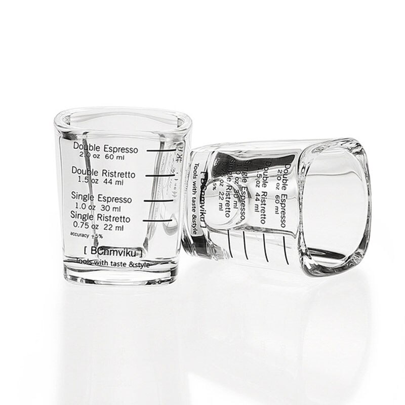 60ml Square Espresso Cup Thickened Glass Jigger Ou... – Vicedeal