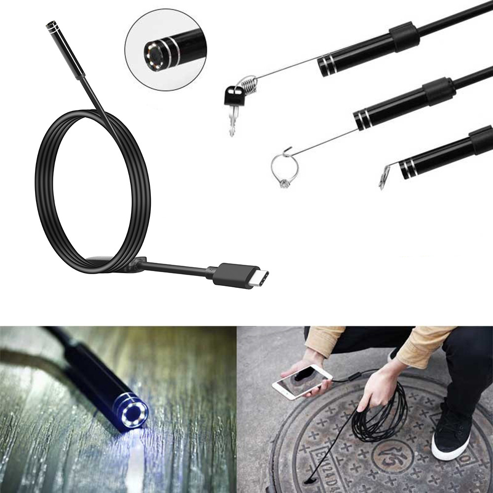 7mm 8mm Type-C Endoscope USB Inspection Borescope ... – Grandado