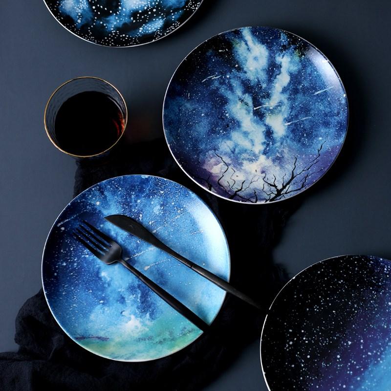 Star universe plate set ceramic tableware dessert ... – Vicedeal