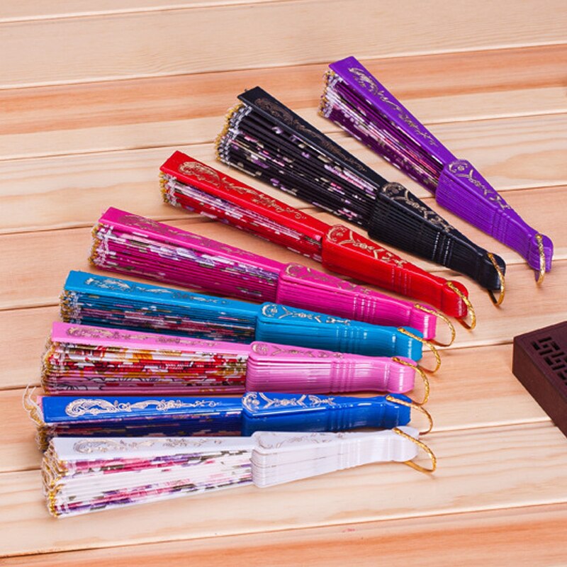 Chinese Style Printed Flower Fans Lace Silk Foldin... – Grandado